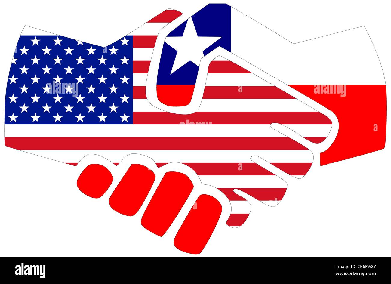 USA - Chile : Handshake, symbol of agreement or friendship Stock Photo ...