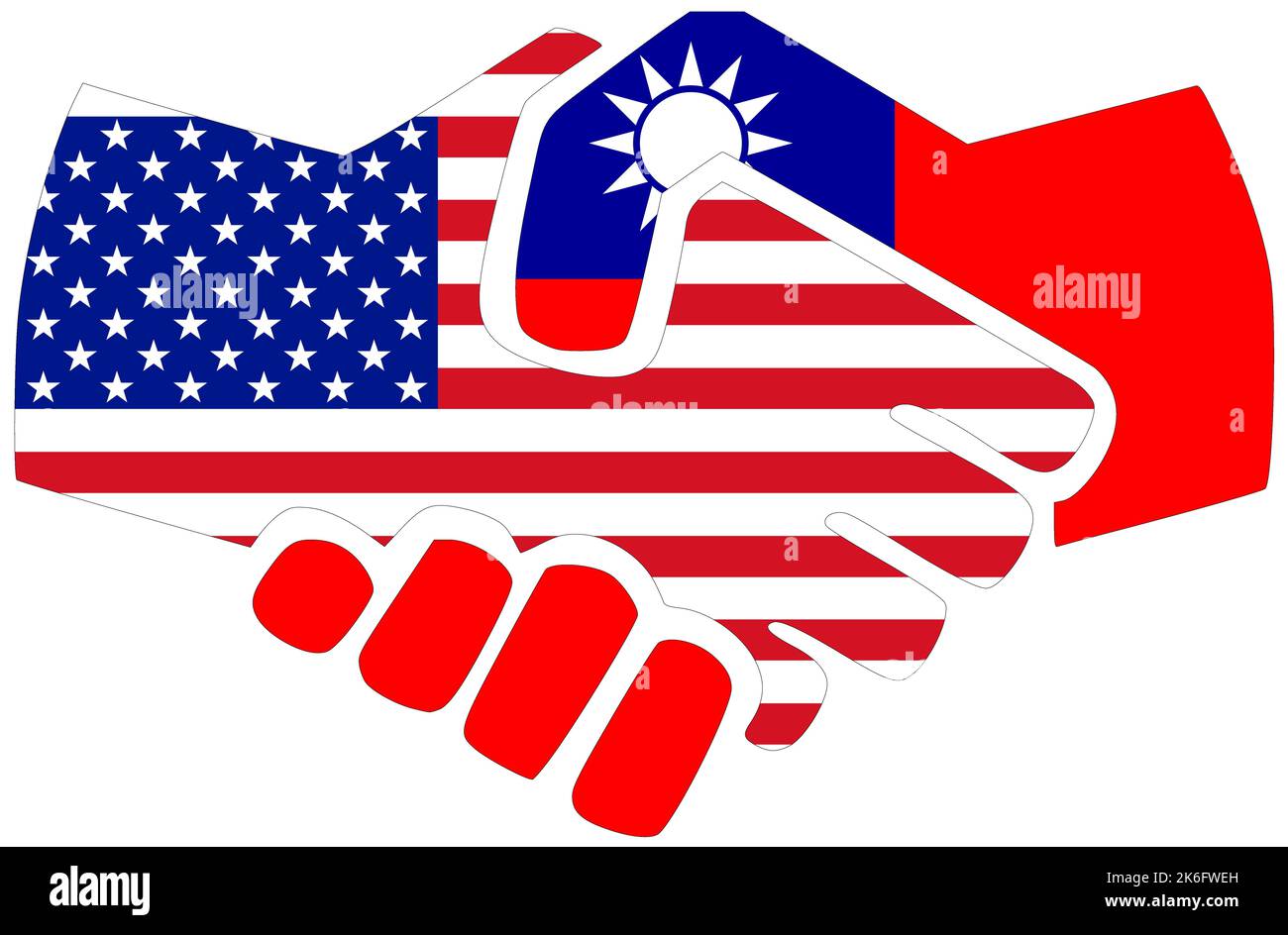 USA - Taiwan : Handshake, symbol of agreement or friendship Stock Photo ...