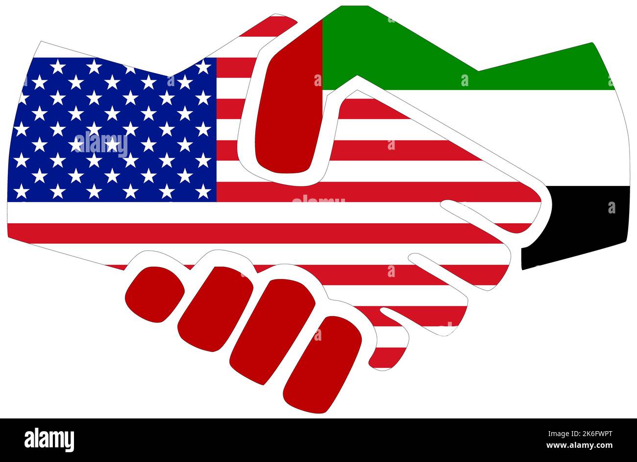 USA - UAE : Handshake, symbol of agreement or friendship Stock Photo ...