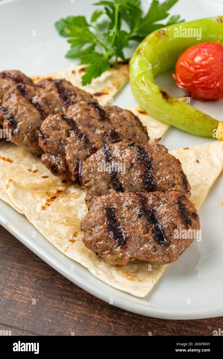 Turkish meatball traditional kofte. Spicy meatballs Kebab or Kebap ...
