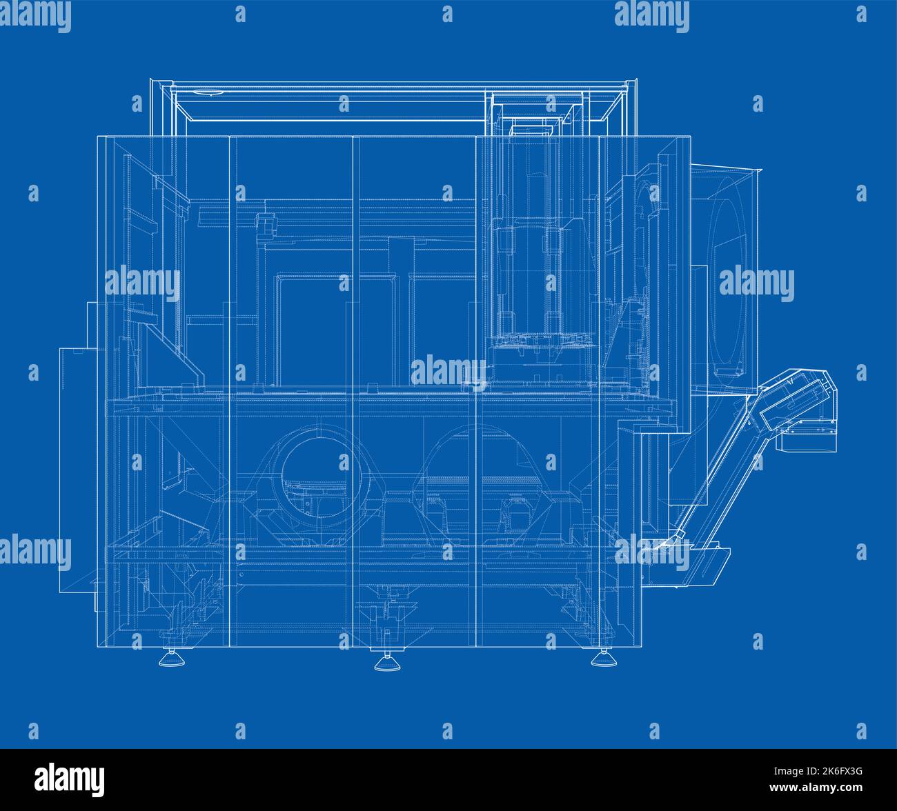 Metalworking CNC milling machine. Vector Stock Vector Image & Art - Alamy