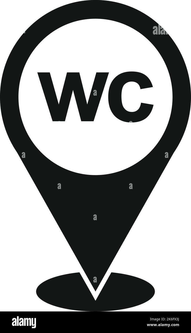 Wc location icon simple vector. Public toilet. Public room Stock Vector ...