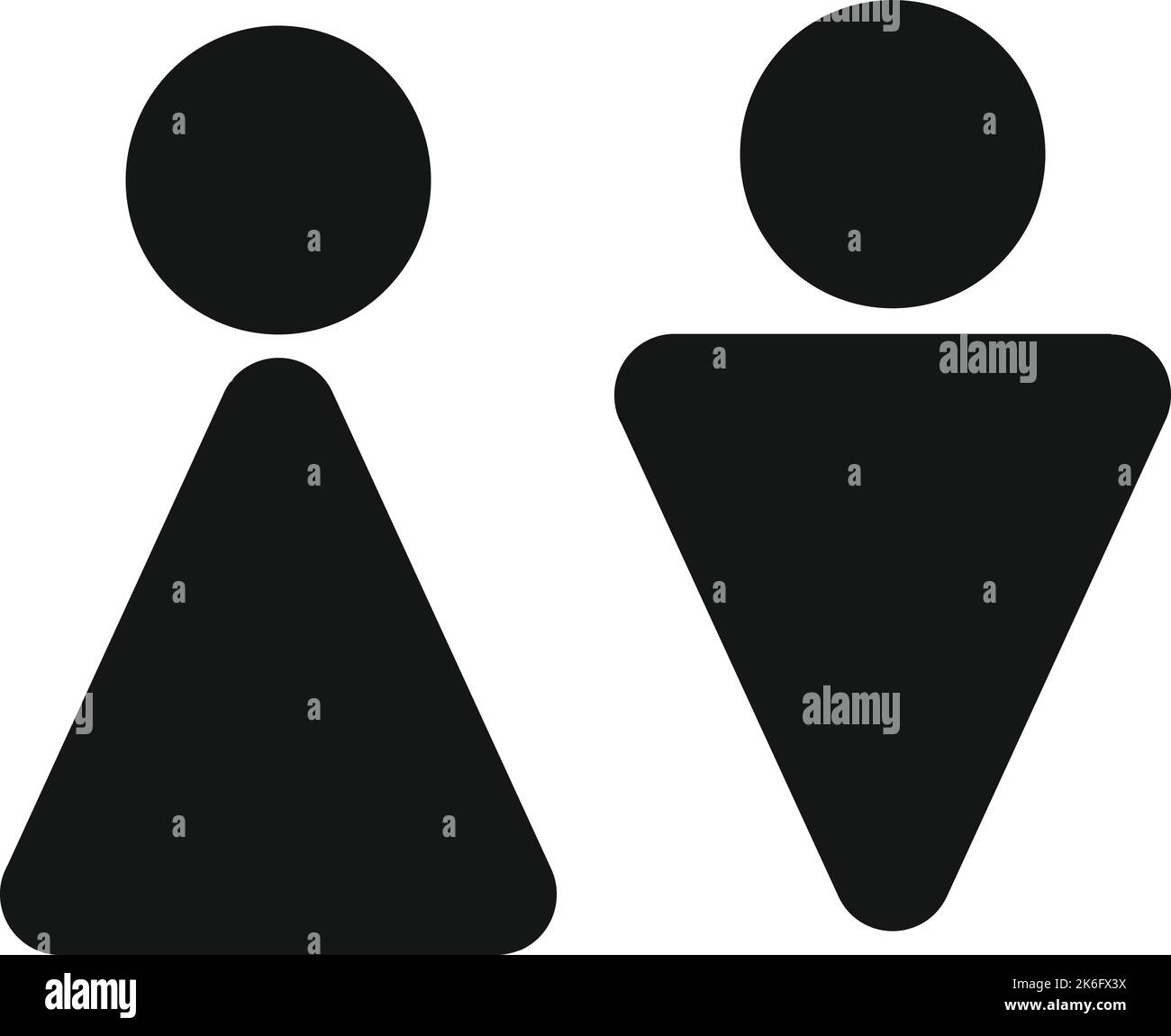 Male Female Toilet Icon Simple Vector Wc Restroom Public Room Stock