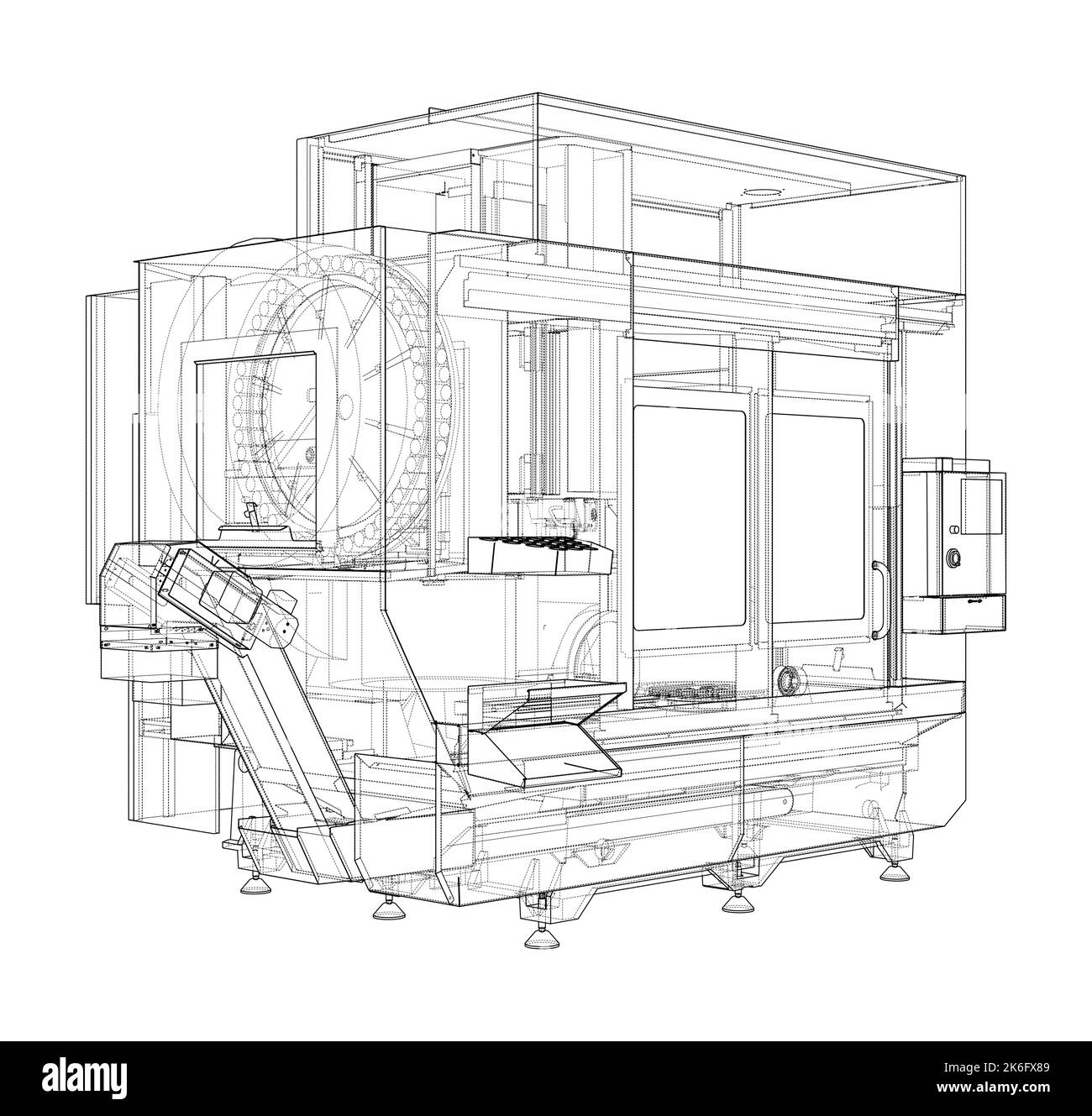 Metalworking Cnc Milling Machine Vector Stock Vector Image And Art Alamy