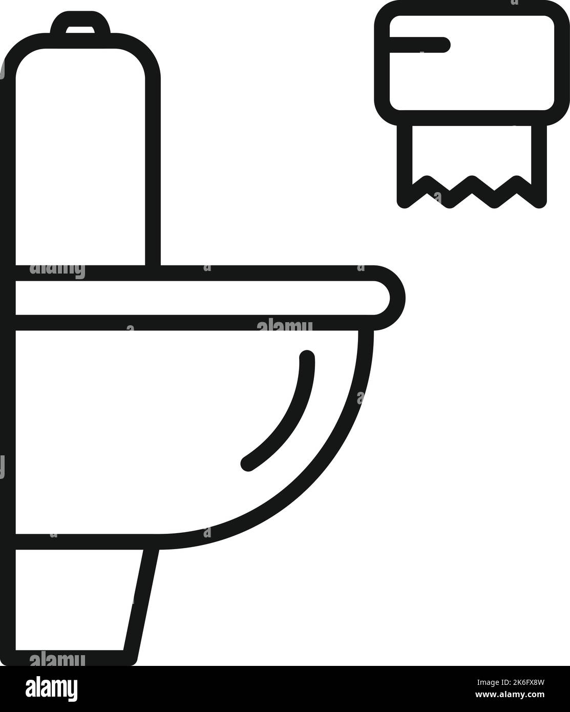 Toilet with paper icon outline vector. Wc restroom. Gender public Stock ...