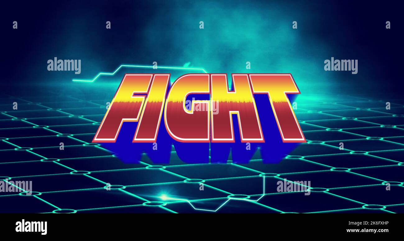 Illustration of fight text over circles connected with lines forming ...