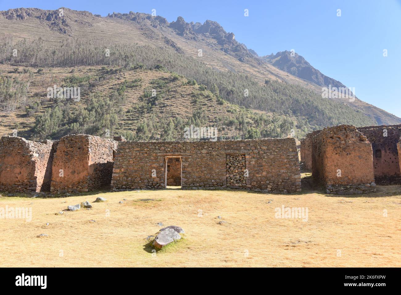 The Inca Ruins of Pumamarca, near the town of Ollantaytambo, Cusco ...