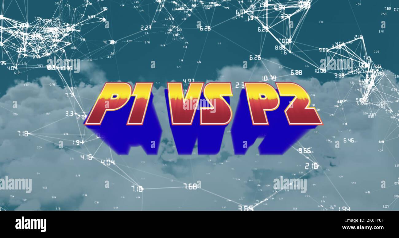 Composite of p1 vs p2 over connected dots forming geometric shape with ...