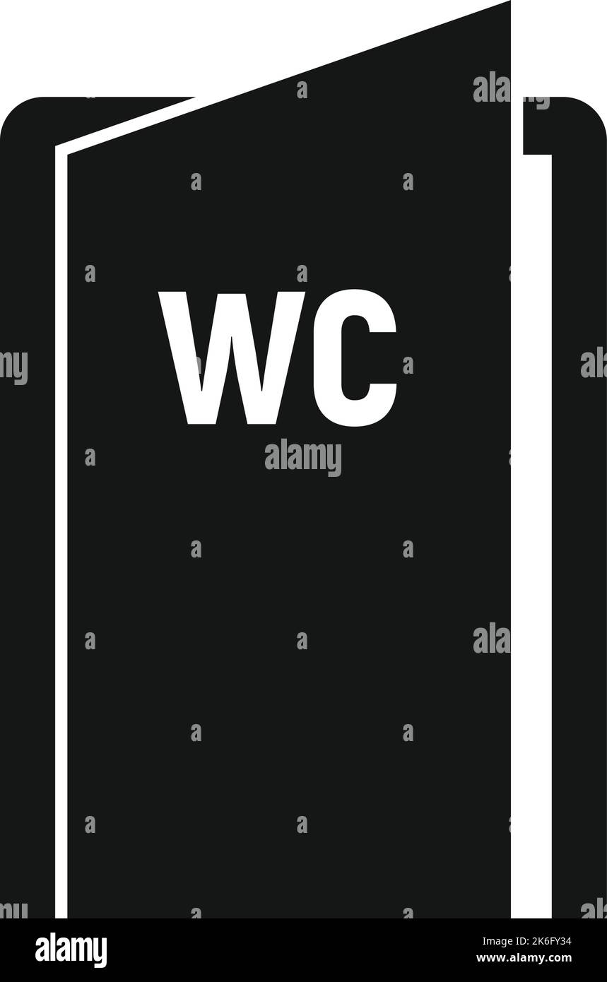 Wc door icon simple vector. Public toilet. Restroom design Stock Vector ...