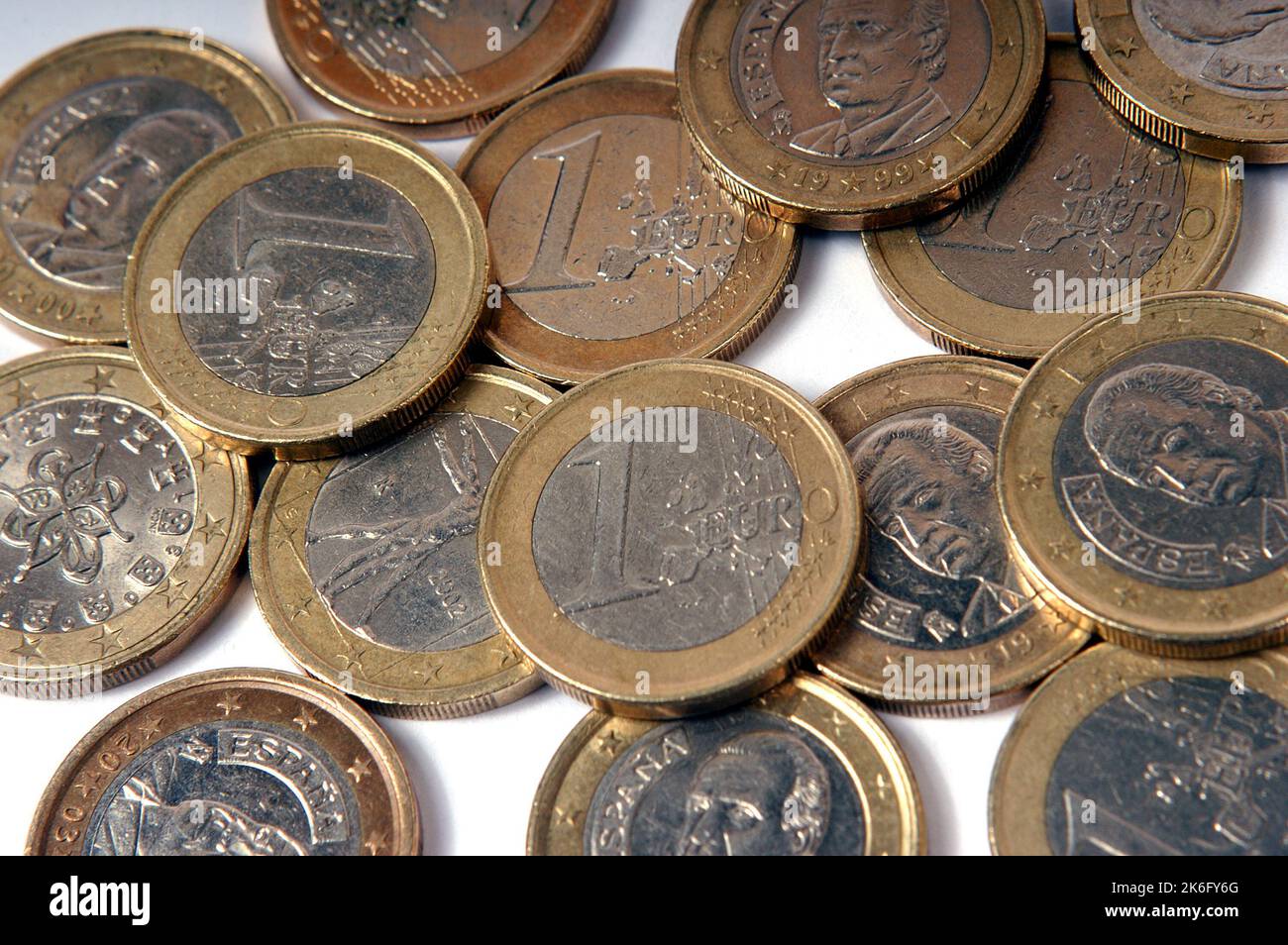 Heap of different euro coins Stock Photo - Alamy