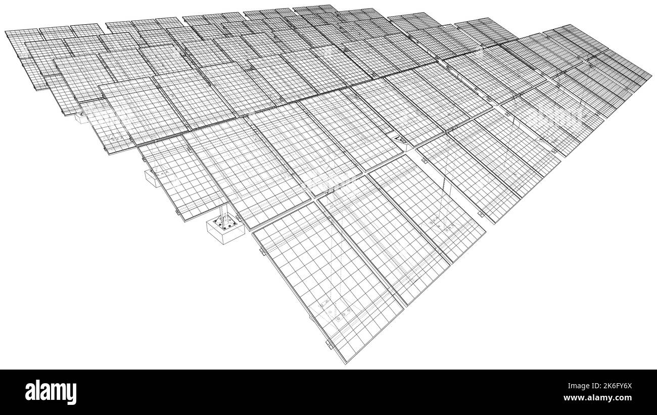 Solar Panel Field. Vector Stock Vector Image & Art - Alamy