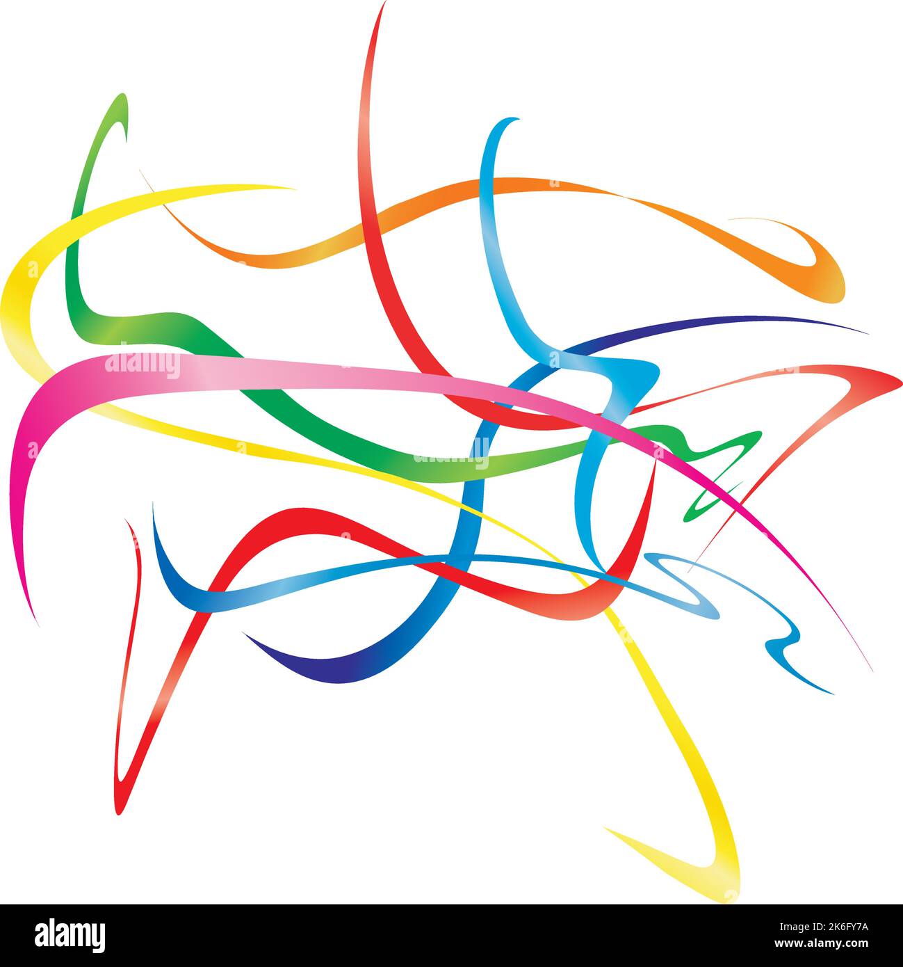 Moving colorful ribbons, colorful stripes, vector illustration Stock ...