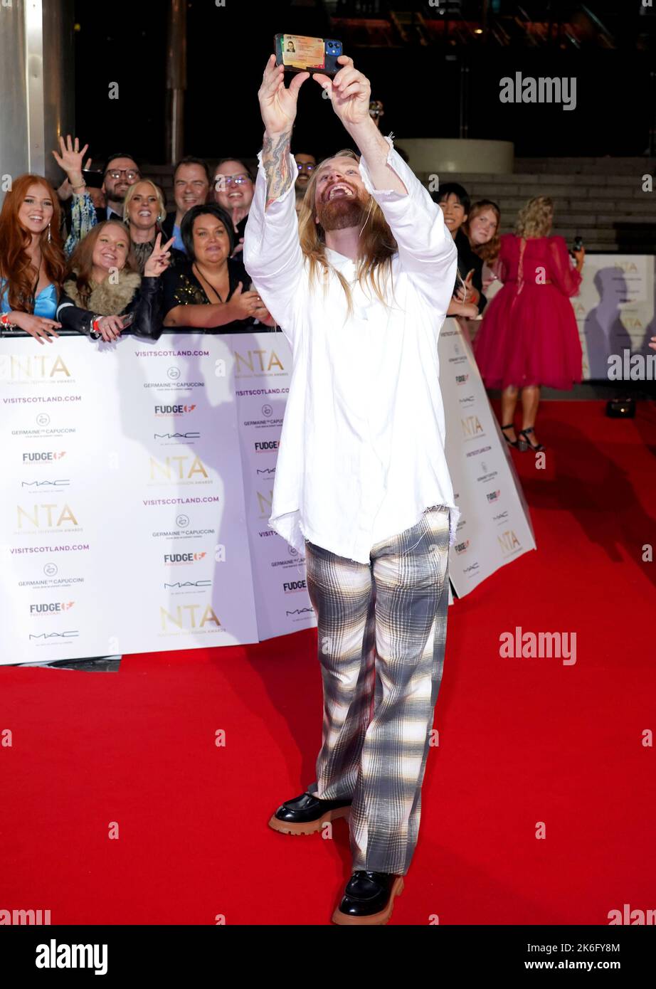 Sam Ryder attending the National Television Awards 2022 held at the OVO ...