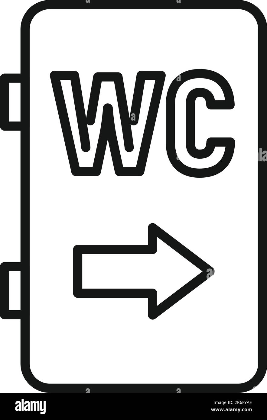 Wc direction icon outline vector. Toilet restroom. Public room Stock ...