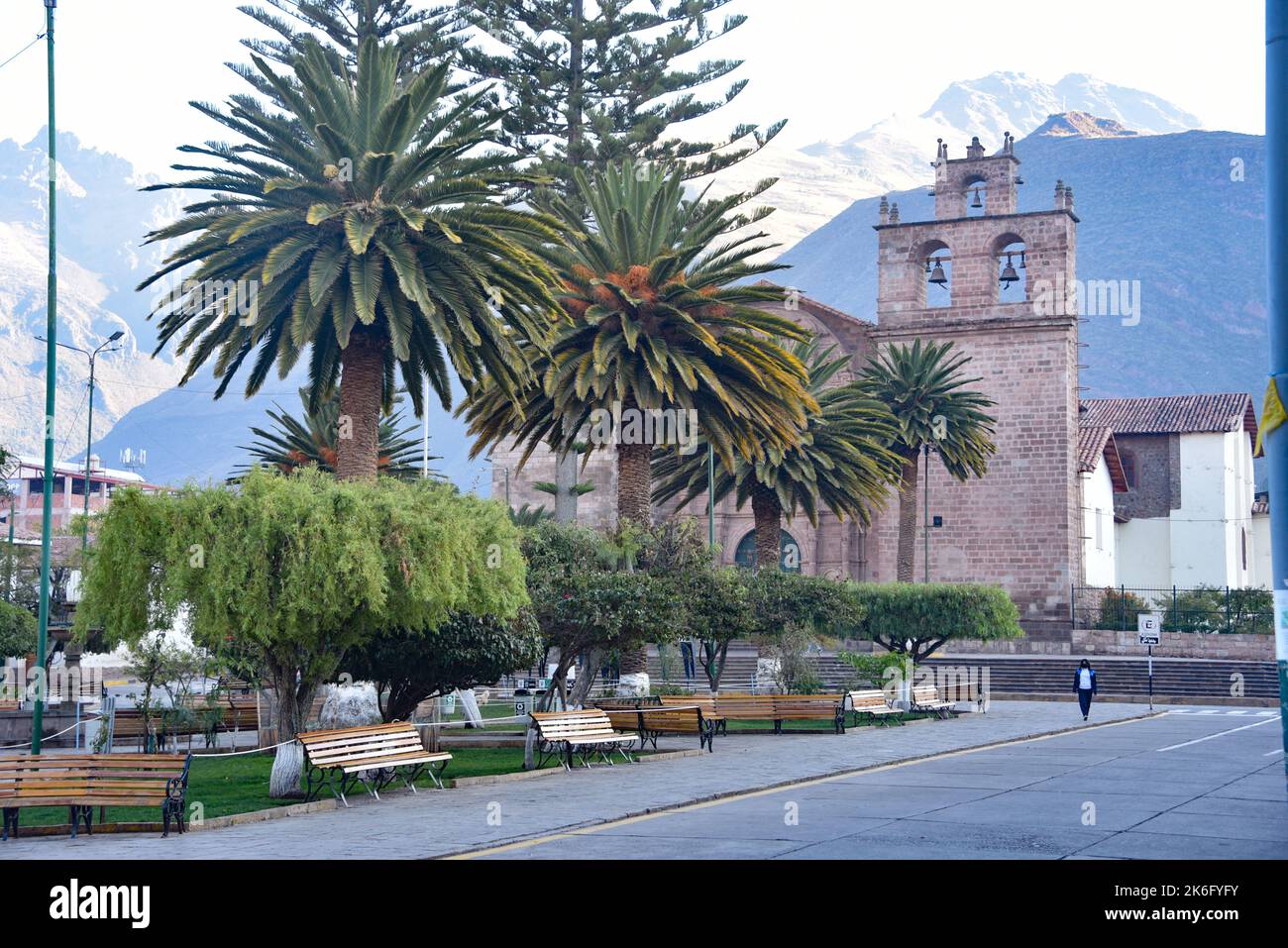 Urubamba, Peru - 30 June, 2022: Plaza de Armas, Templo de San Pedro ...