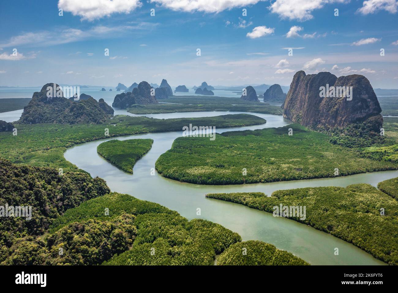 Aerial view of Phang Nga bay, Thailand Stock Photo - Alamy