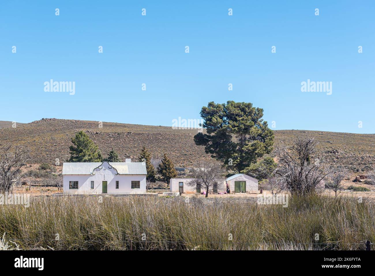 SUTHERLAND, SOUTH AFRICA - SEP 3, 2022: Buildings at Modderfontein farm ...