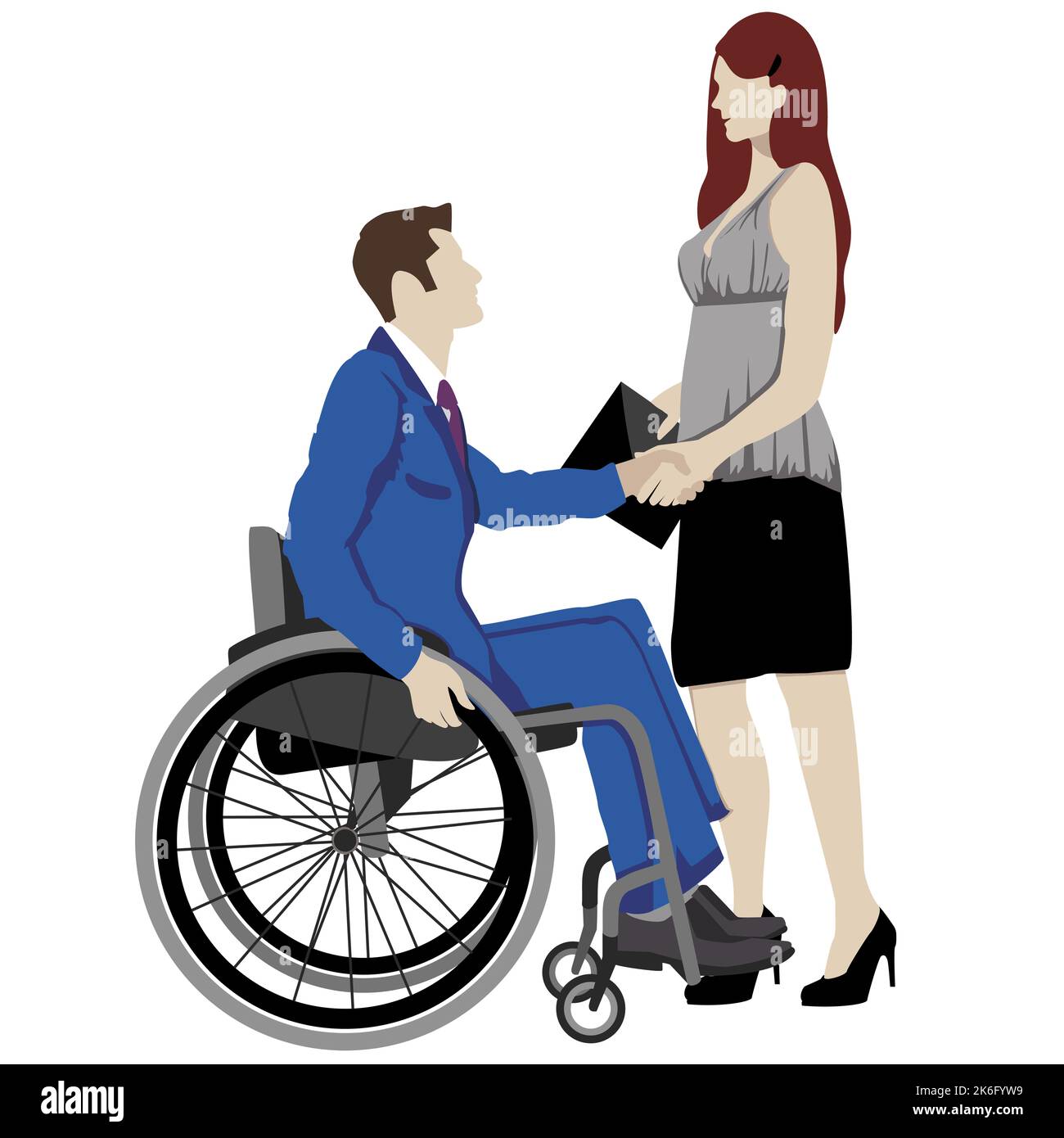 Woman disability who wheelchair Cut Out Stock Images & Pictures - Alamy