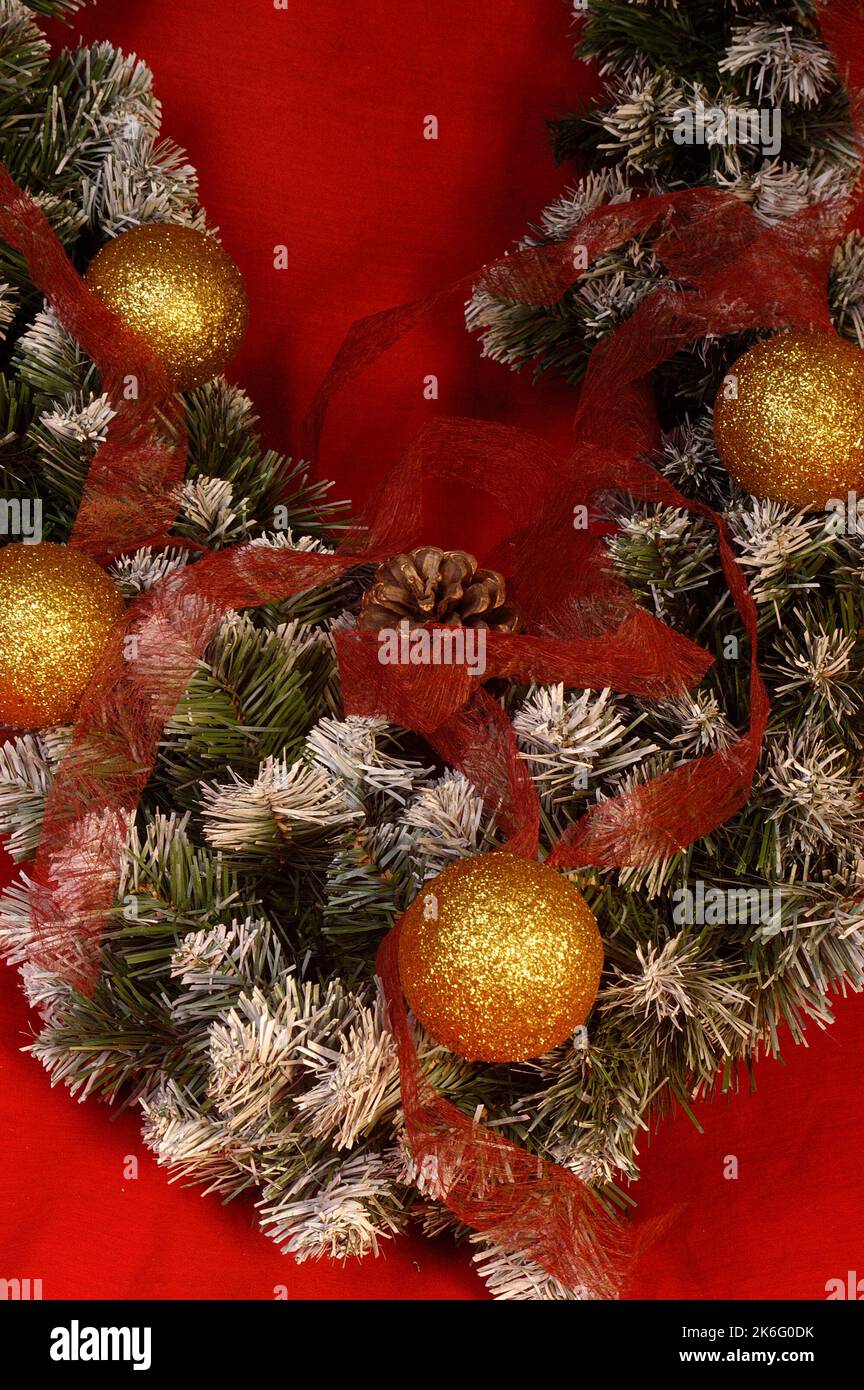 Decoration balls and christmas objects Stock Photo - Alamy