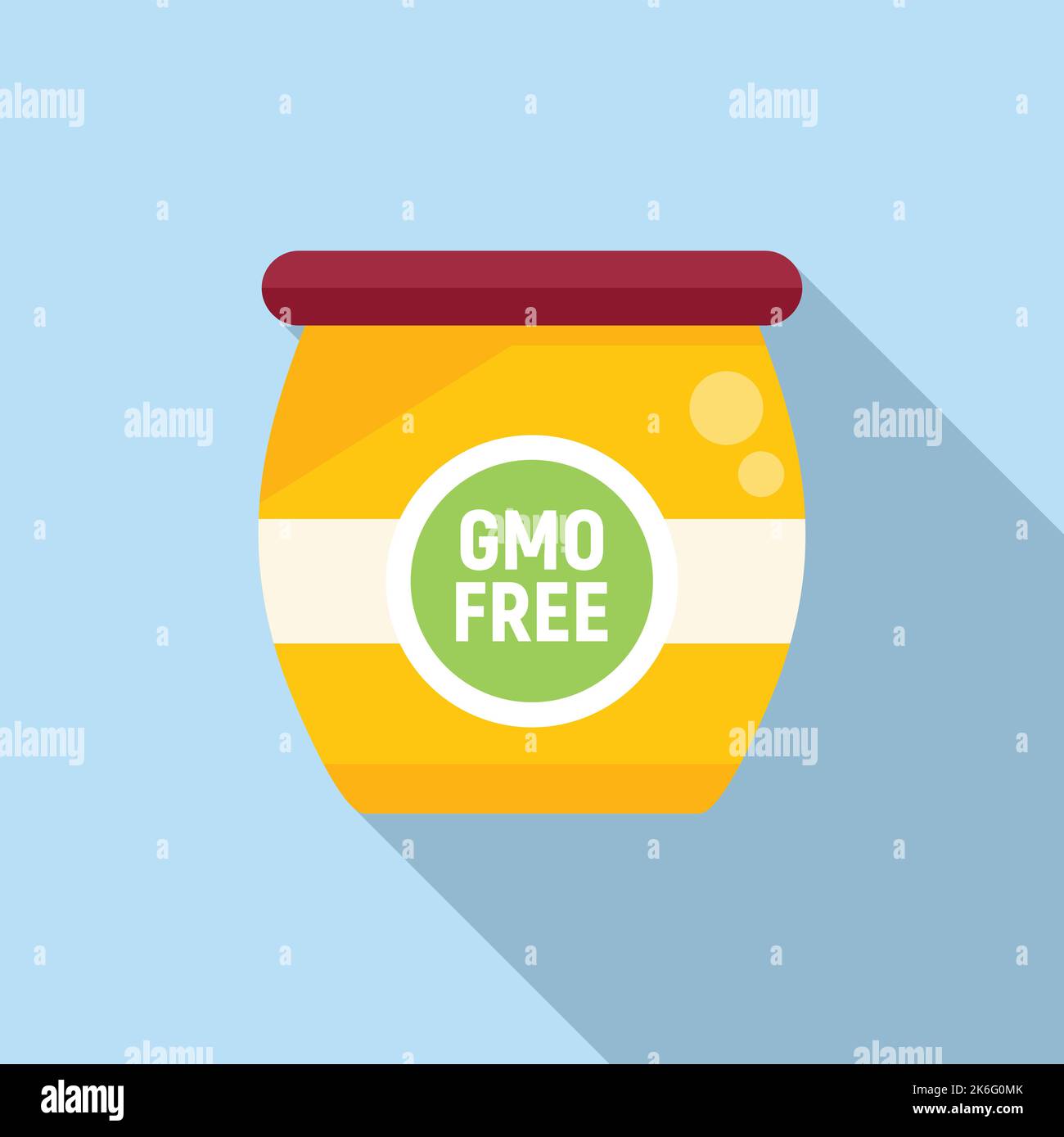 Gmo free jar icon flat vector. Dna food. Gene medicine Stock Vector ...