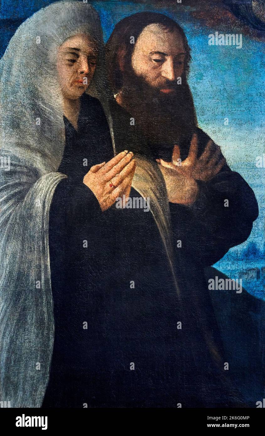 Autoritratto con la moglie Placida - olio su tela - Giovanni Caroto ...