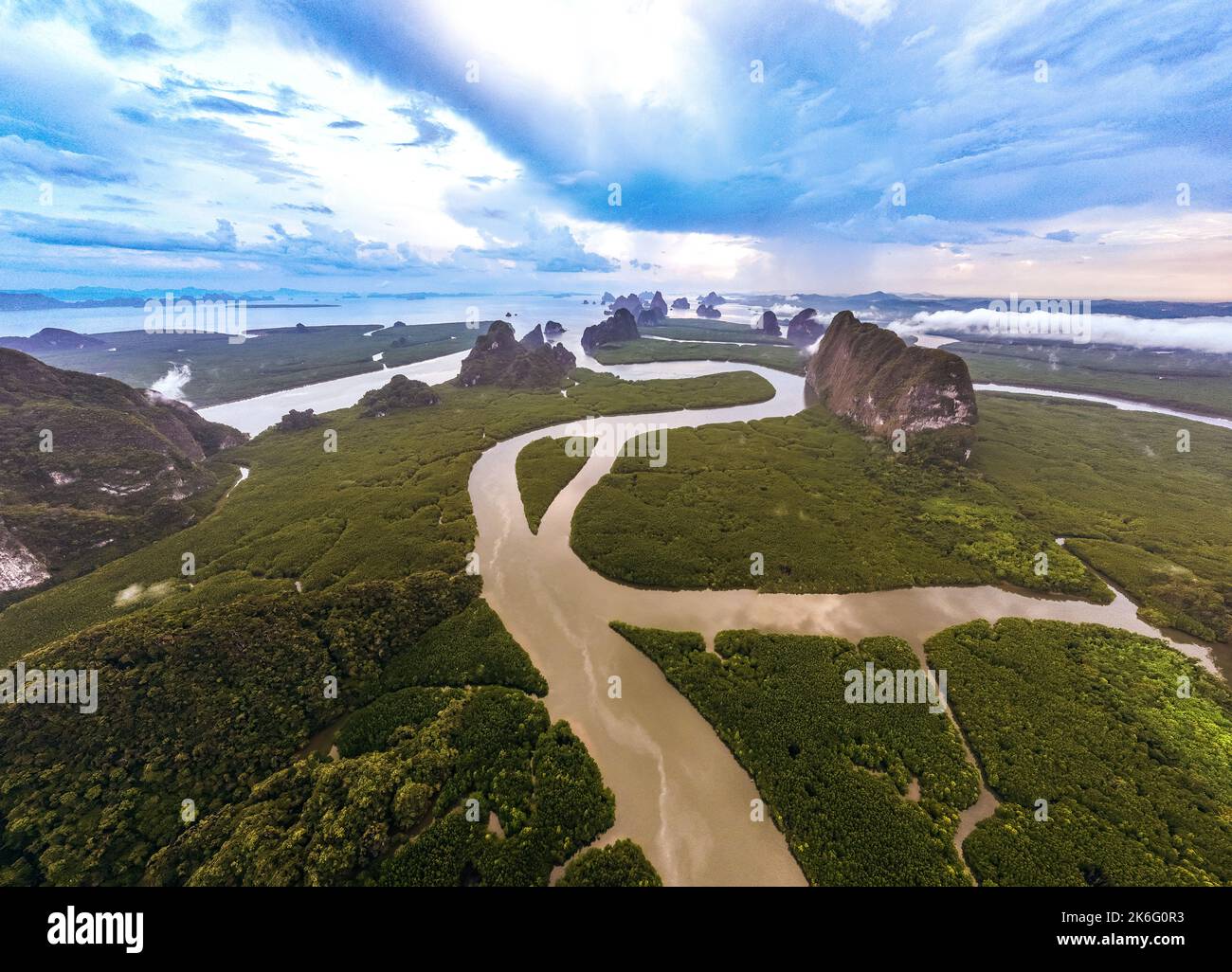 Aerial view of Phang Nga bay, Thailand Stock Photo - Alamy