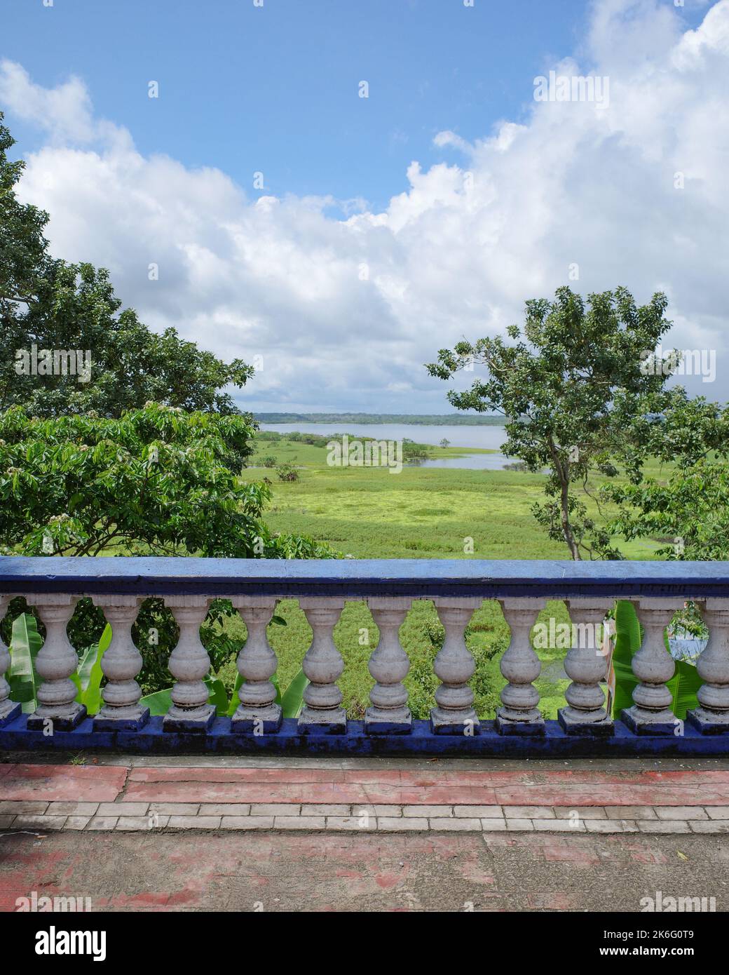 Views over the Amazon river from the Malecon promenade in Iquitos, Peru ...