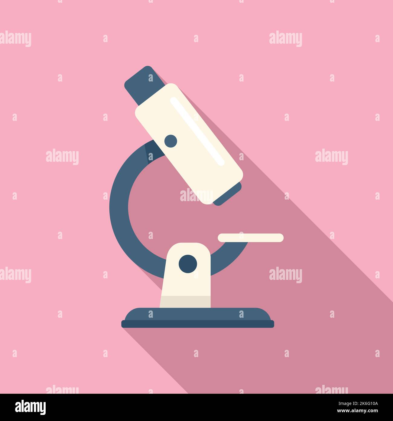 Dna Microscope Icon Flat Vector Gmo Food Test Laboratory Stock Vector