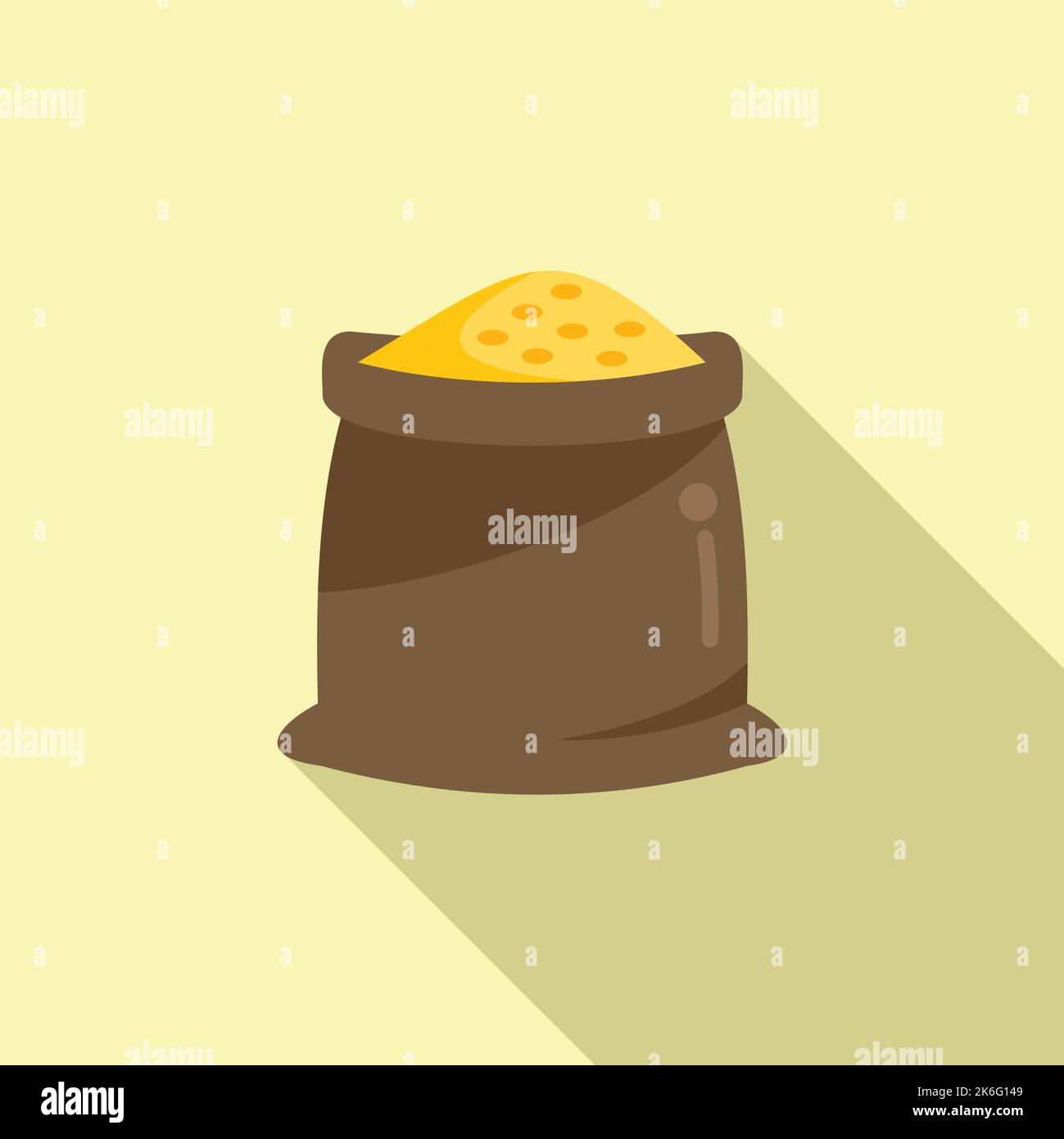 Gmo grain sack icon flat vector. Agriculture food. Modified test Stock ...