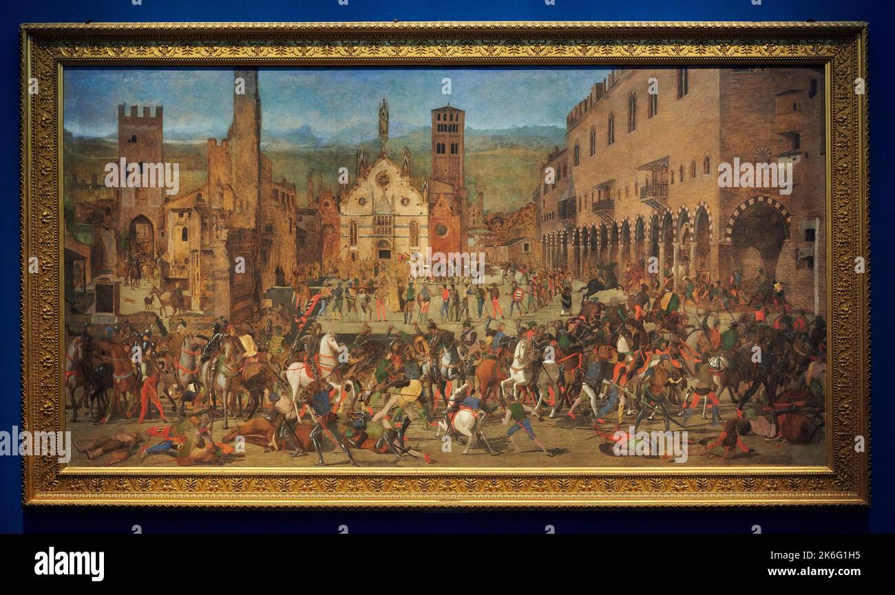 La cacciata dei Bonacolsi - tempera grassa su tela - Domenico Morone ...