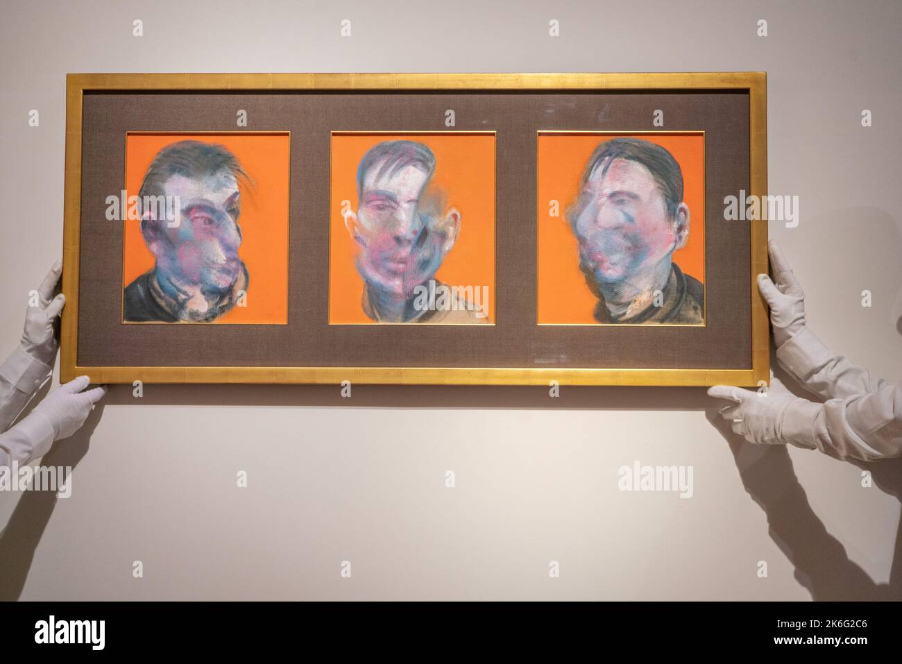 London UK. 14 October 2022 .FRANCIS BACON (1909-1992) Three Studies for Self-Portrait triptych ...