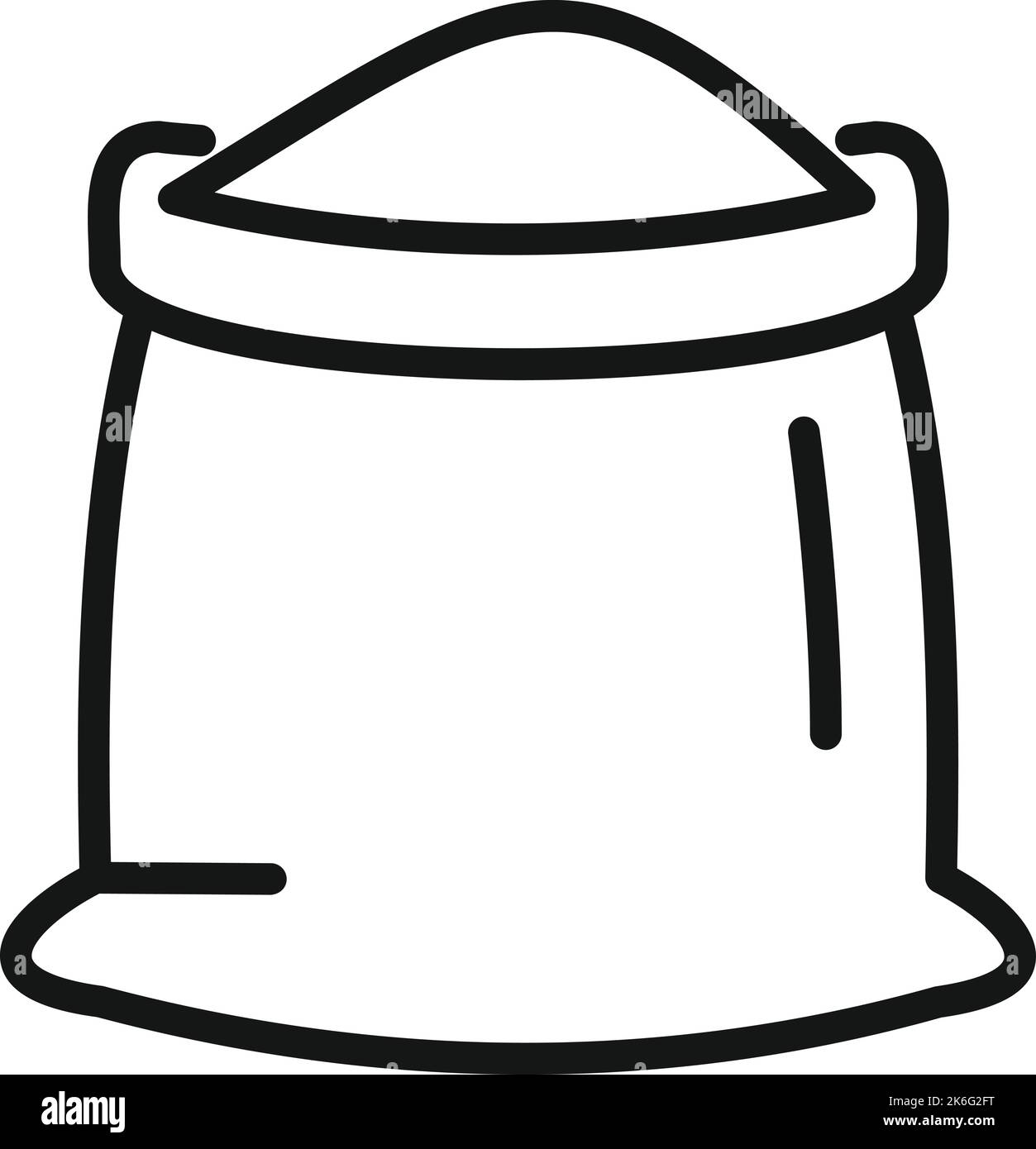 Gmo grain sack icon outline vector. Agriculture food. Modified test ...