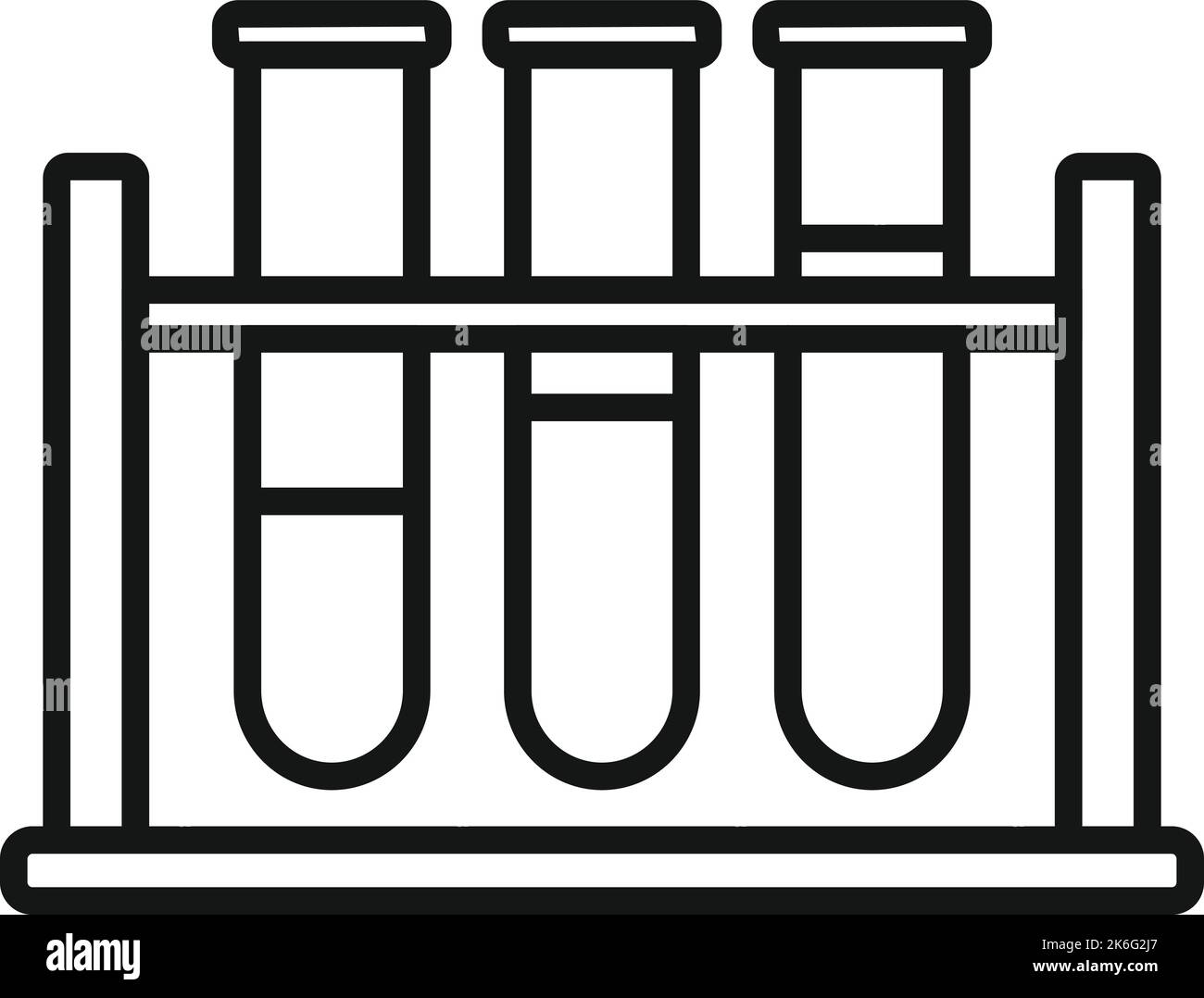 Test tube stand icon outline vector. Gmo food. Gene biology Stock ...