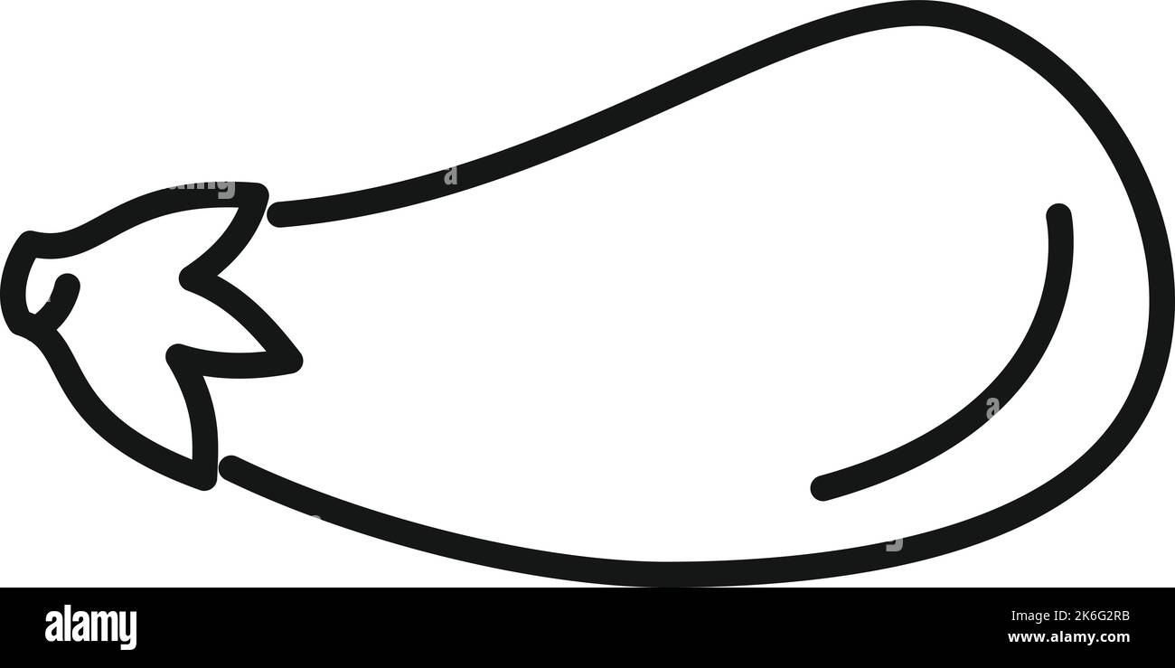 Gmo eggplant icon outline vector. Research test. Biology fruit Stock ...