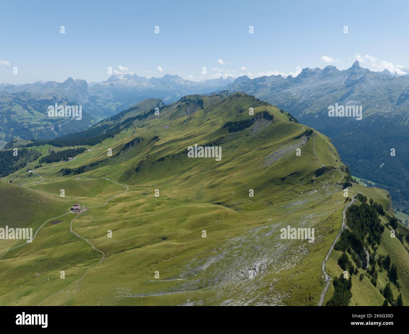 Stoos Fronalpstock hike landscape lookout point above Brunnen in ...