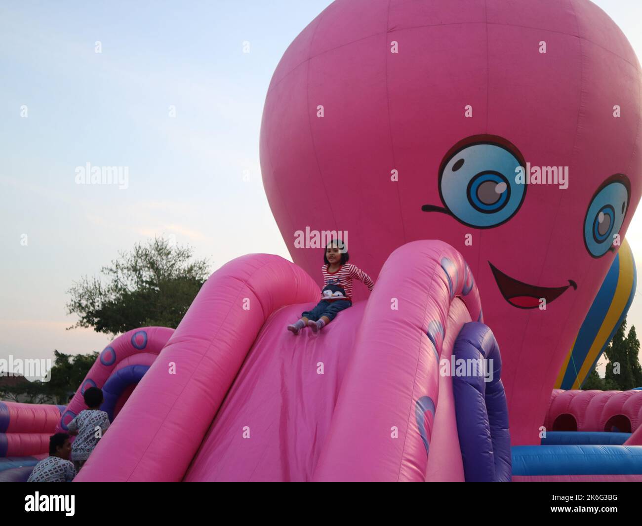 Giant inflatable jump balloons in various shapes for children to play ...
