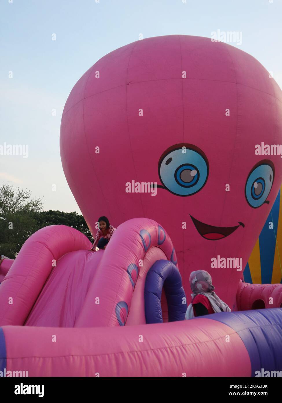 Giant inflatable jump balloons in various shapes for children to play ...