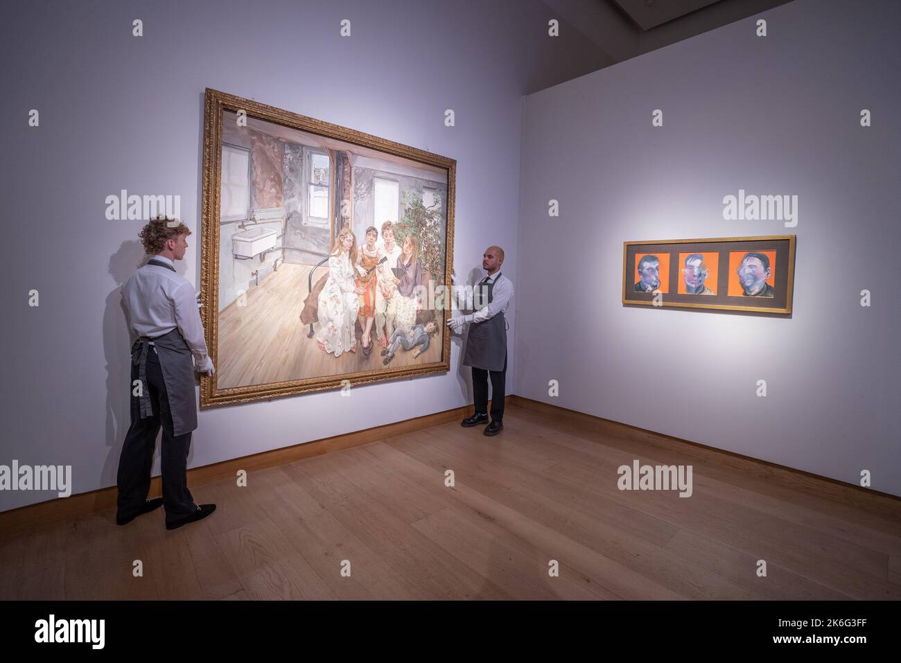 London UK. 14 October 2022 .LUCIEN FREUD (1922-2011) Large Interior ...
