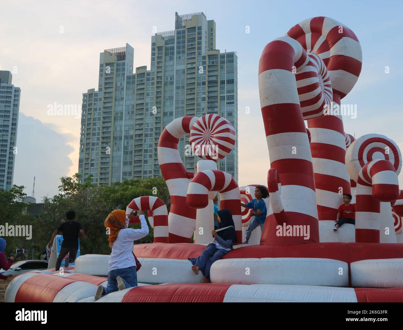 Giant inflatable jump balloons in various shapes for children to play ...