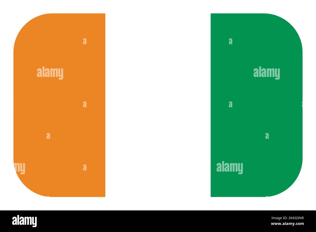 Flag of Cote dIvoire. National symbol in official colors. Template icon ...