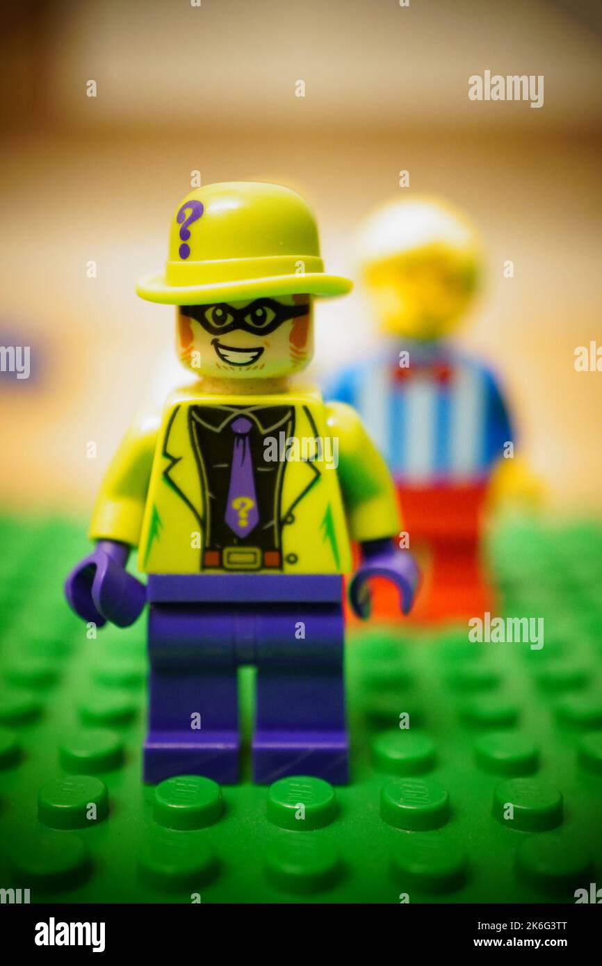 A Lego brand toy The Riddler figurine Stock Photo - Alamy