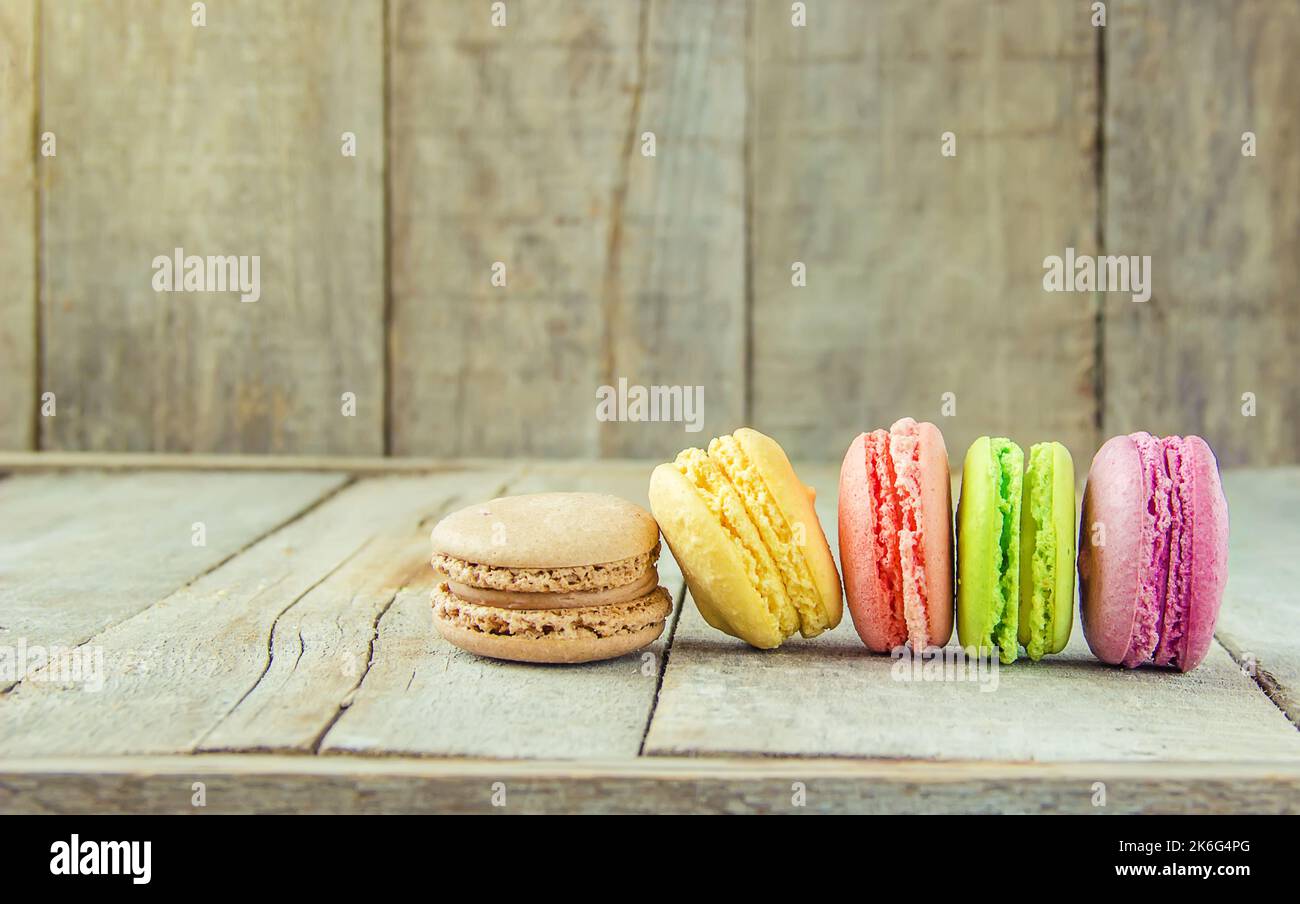 cake assorted macarons for a gift. Selective focus. food Stock Photo ...