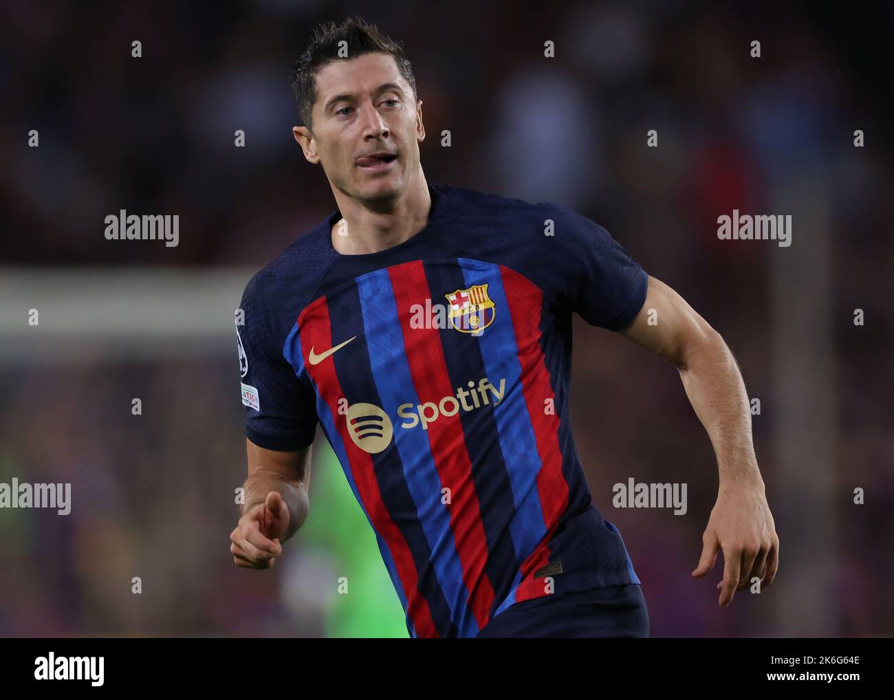Barcelona, Spain, 12th October 2022. Robert Lewandowski of FC Barcelona ...