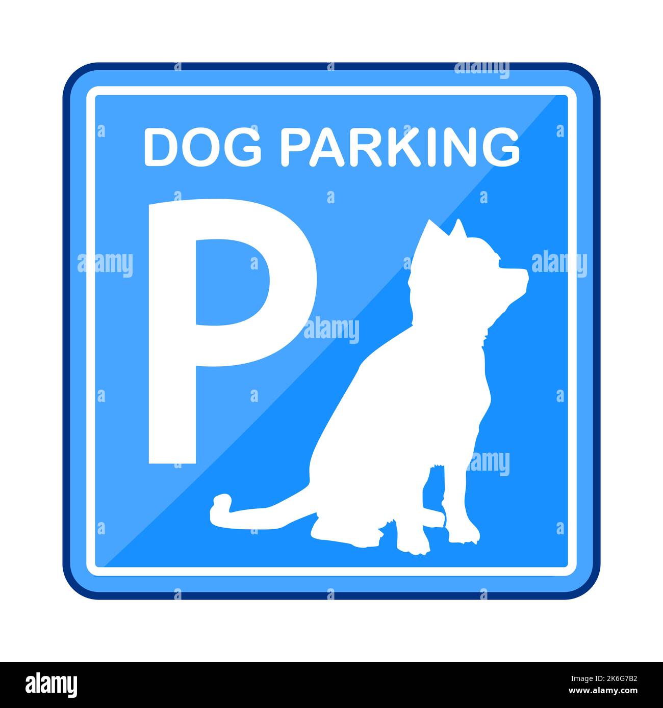 Parking dog street sign. Blue parking sign with dog symbol. Outdoor ...