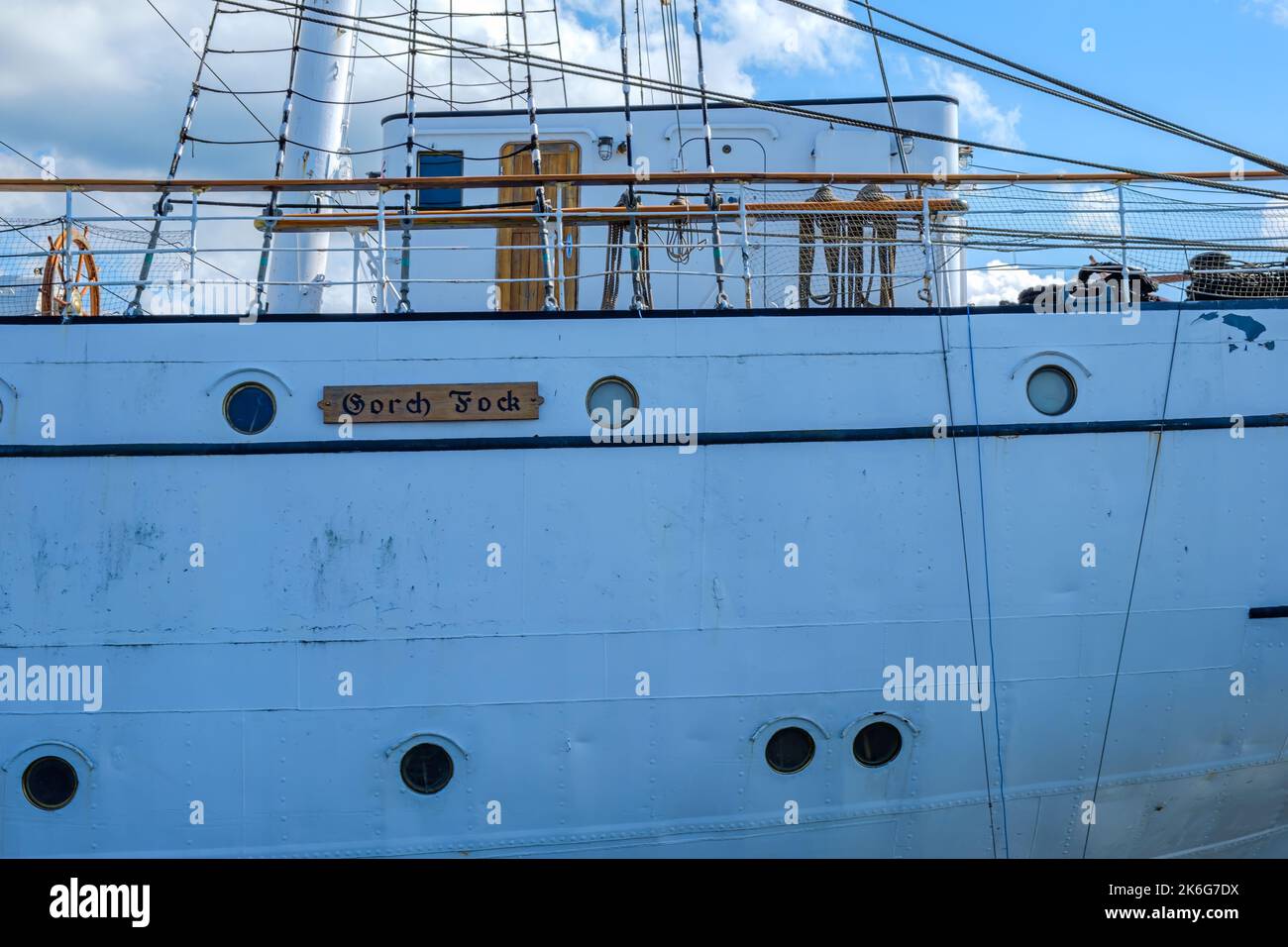 Port side, rigging and deck superstructure, Gorch Fock sail training ...