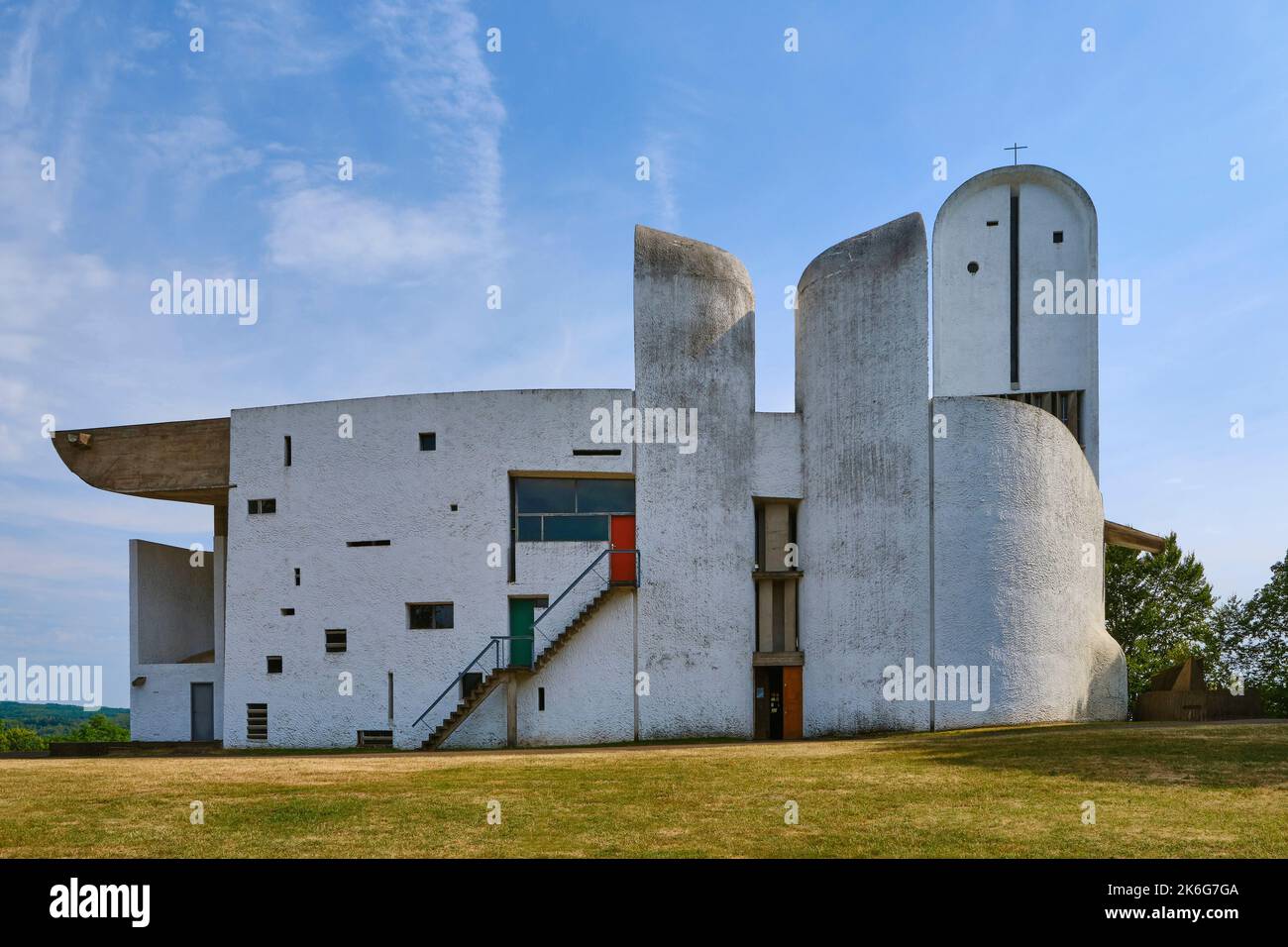 Ronchamp, Bourlemont Hill (north eastern France): Chapel of Notre Dame ...
