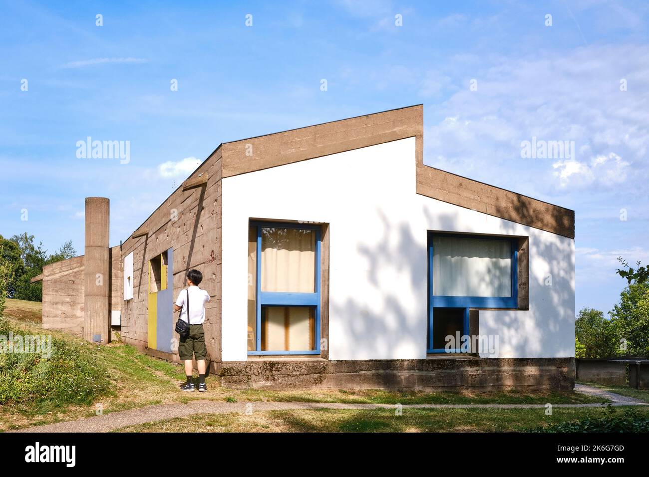 Ronchamp, Bourlemont Hill (north eastern France): the pilgrim’s shelter ...