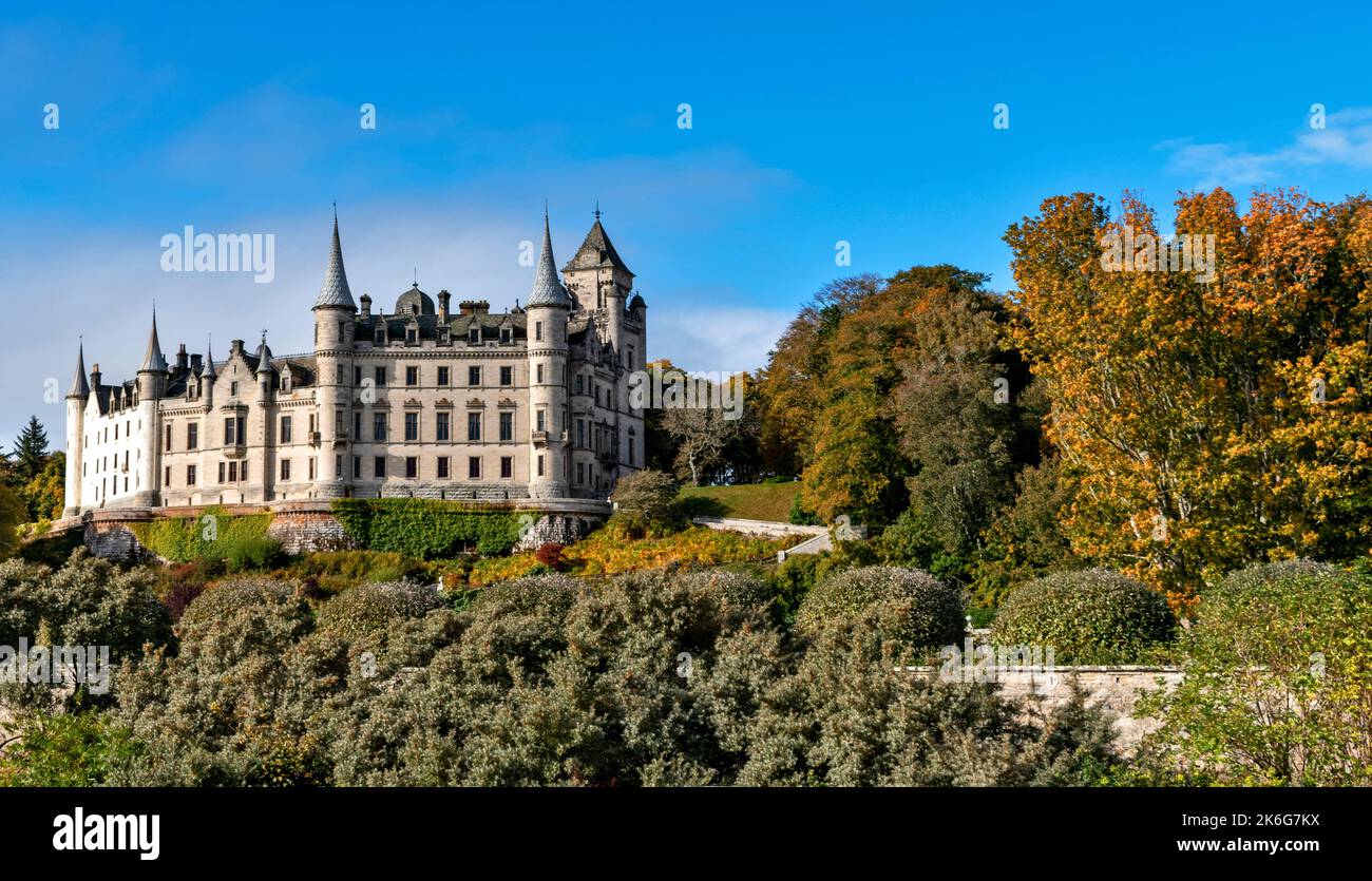 Dunrobin Castle Golspie Sutherland Scotland the castle building high ...