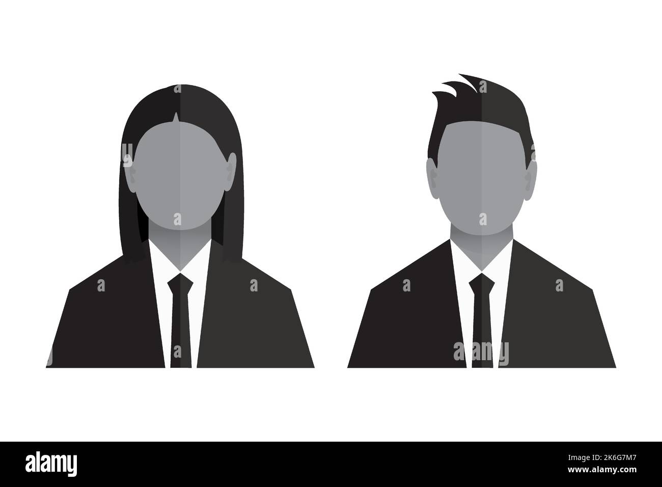 Business person man, woman icon. Suits women and men. Isolated vector ...