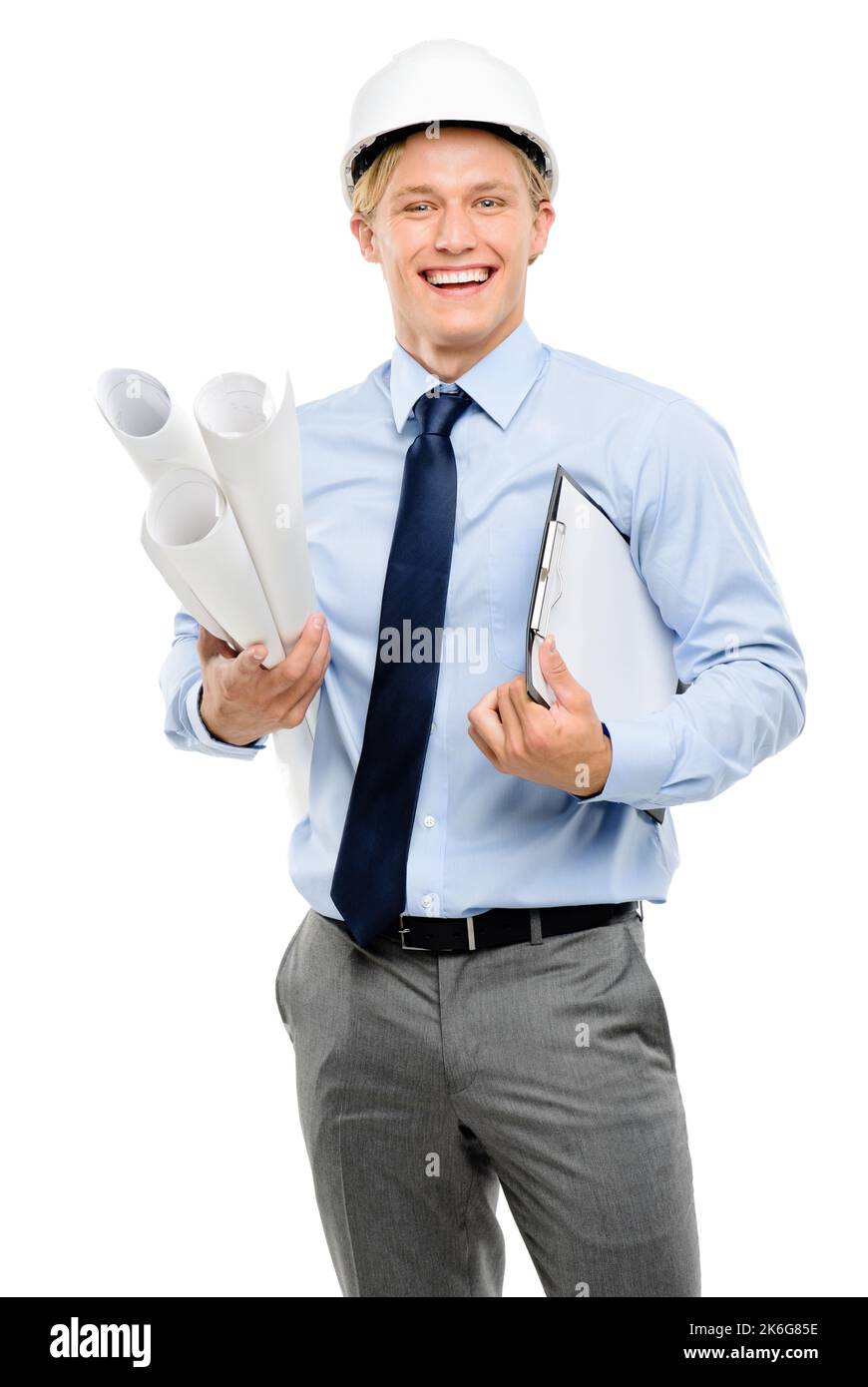 Ive got the blueprints here with me. a handsome young contractor ...